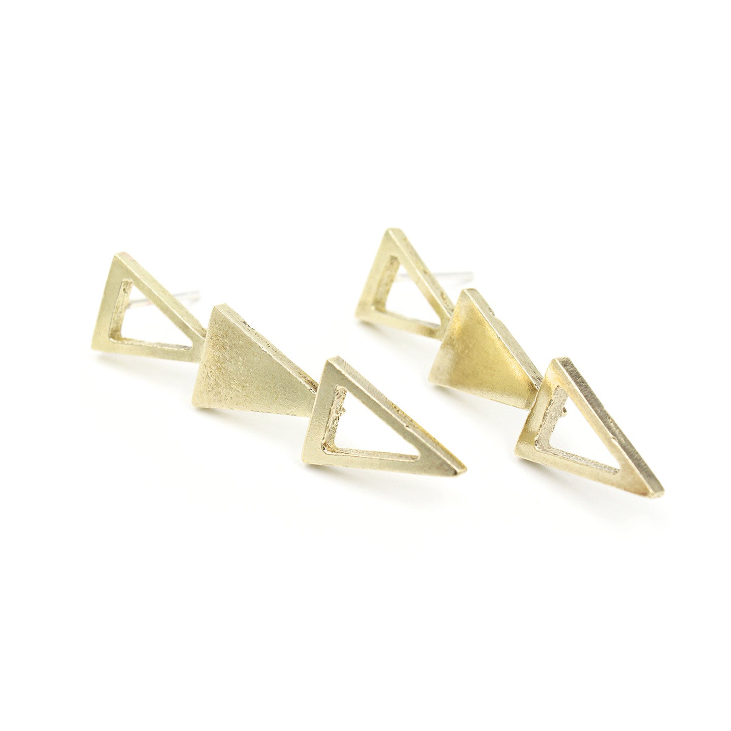 Triple Triangle Studs – Jessica DeCarlo New York